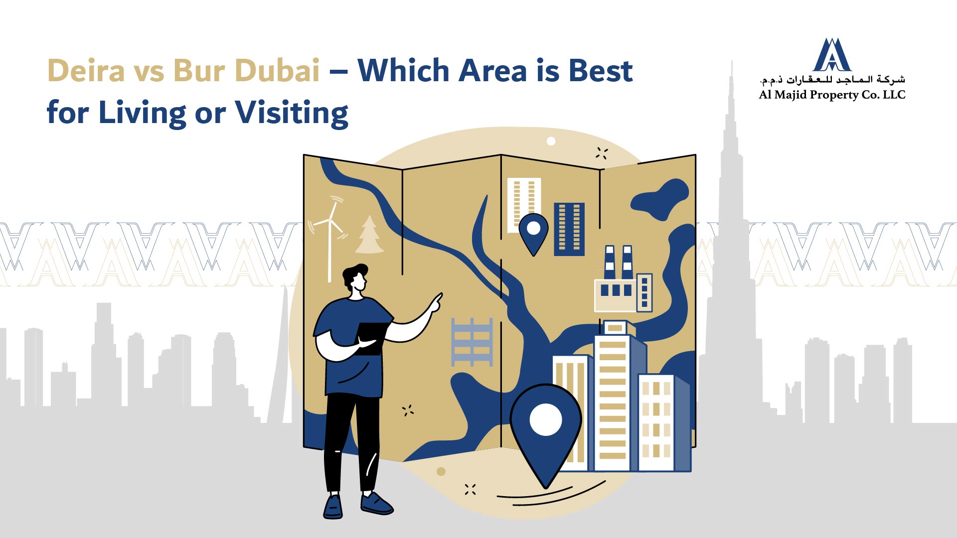 United Arab Emirates map, seven emirates of the UAE